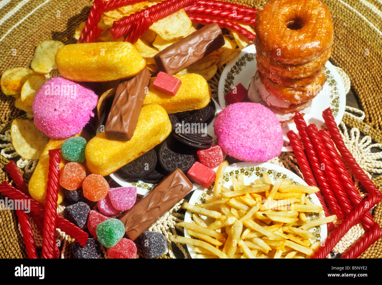 High sugar content foods Stock Photo - Alamy