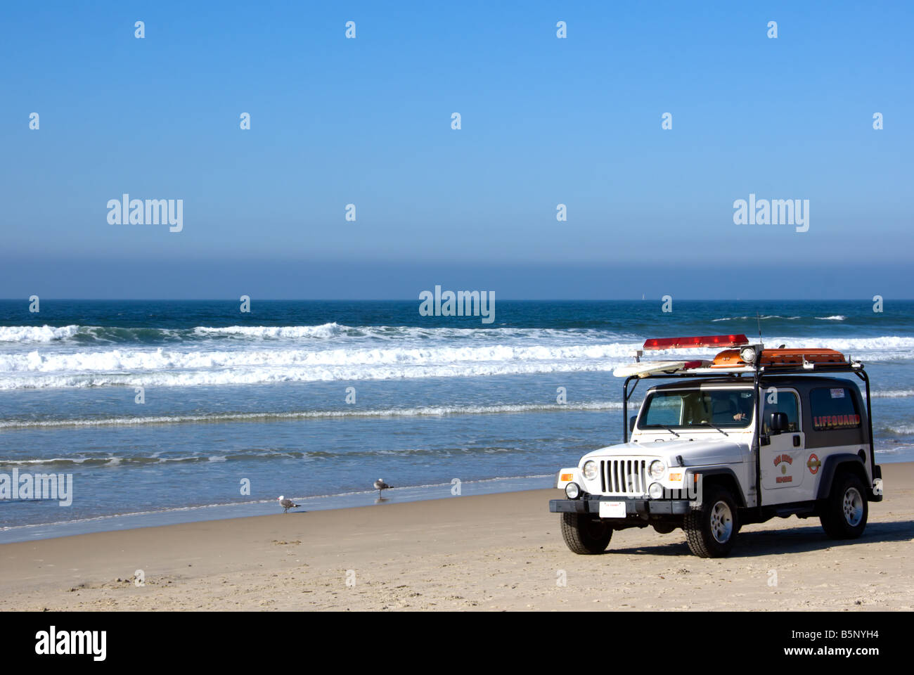 Lifeguard patrolling the beaches in southern california Stock Photo - Alamy