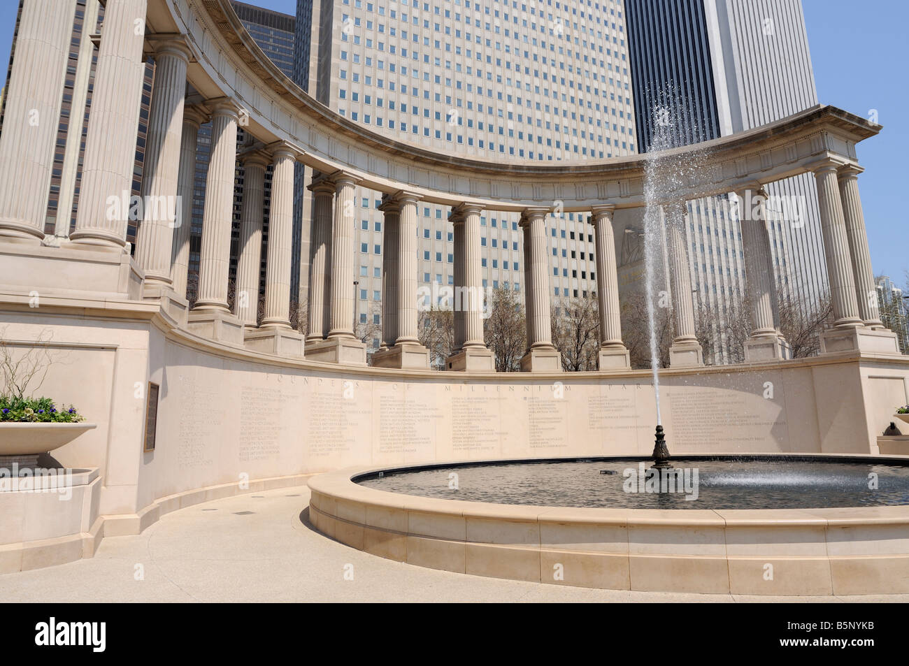 Wrigley Square and Millennium Park Monument peristyle, with Doric style ...