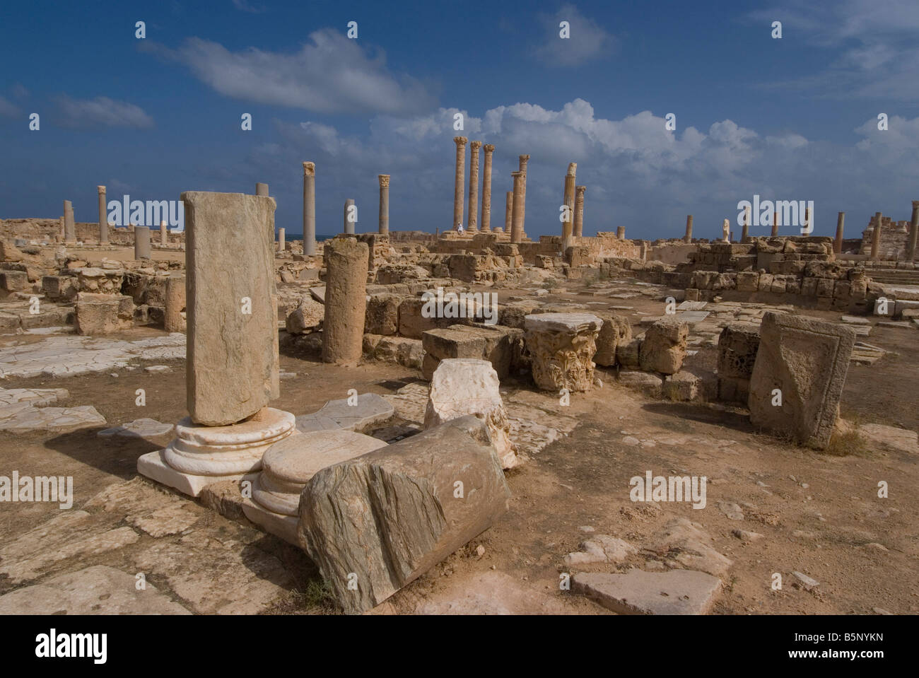 Basilica, Roman site of Sabratha, Libya Stock Photo - Alamy