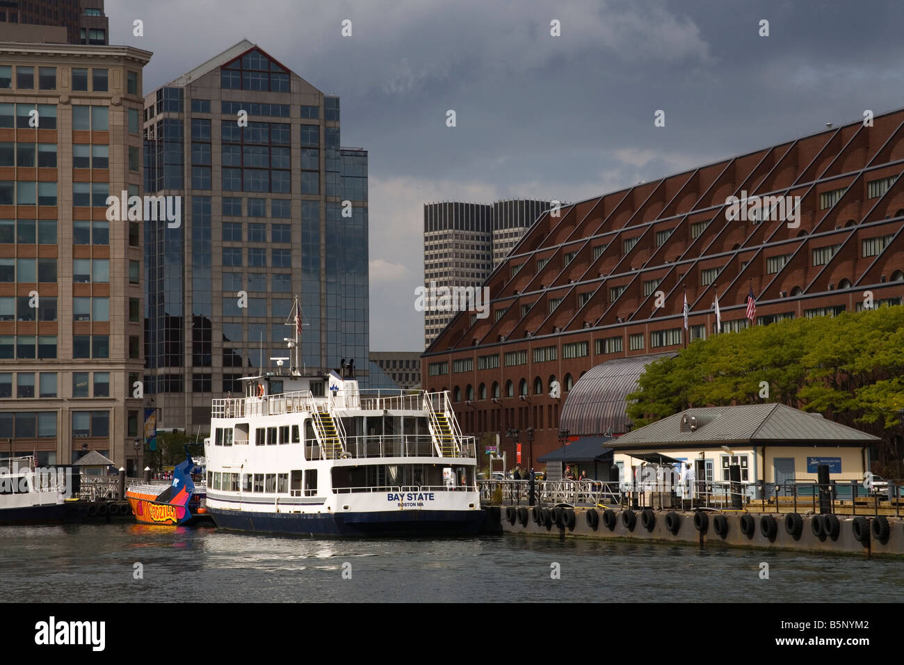 Ferry at Long Wharf Boston Massachusetts USA Stock Photo - Alamy