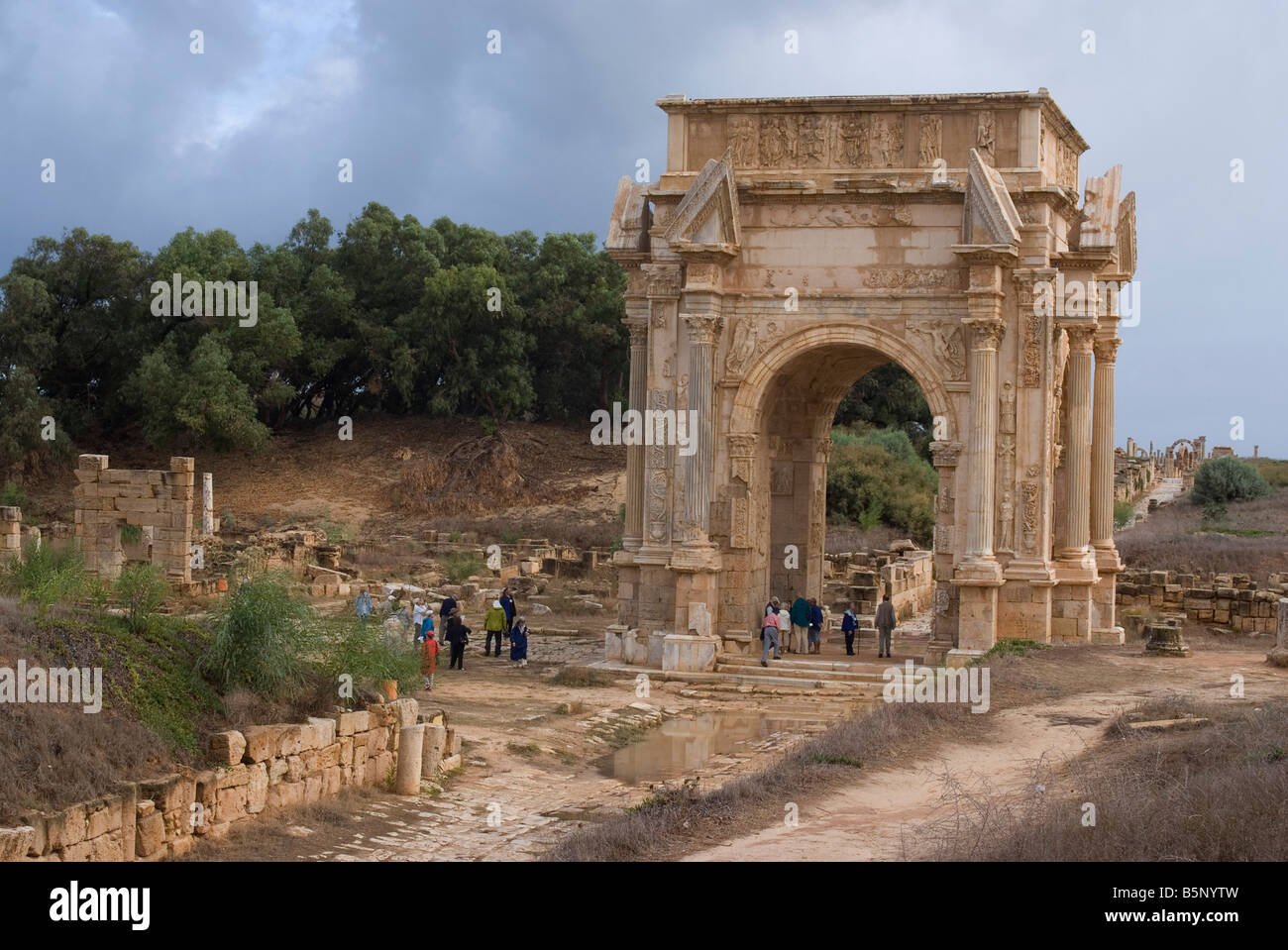 Arch of Septimius Severus, Leptis Magna, Libya Stock Photo - Alamy