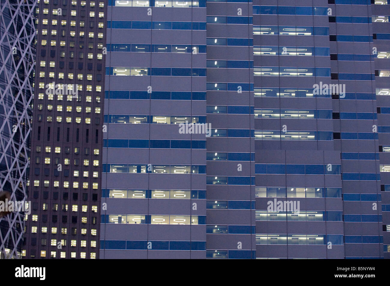 Detail of the Shinjuku L Tower in the Nishi Shinjuku business district ...