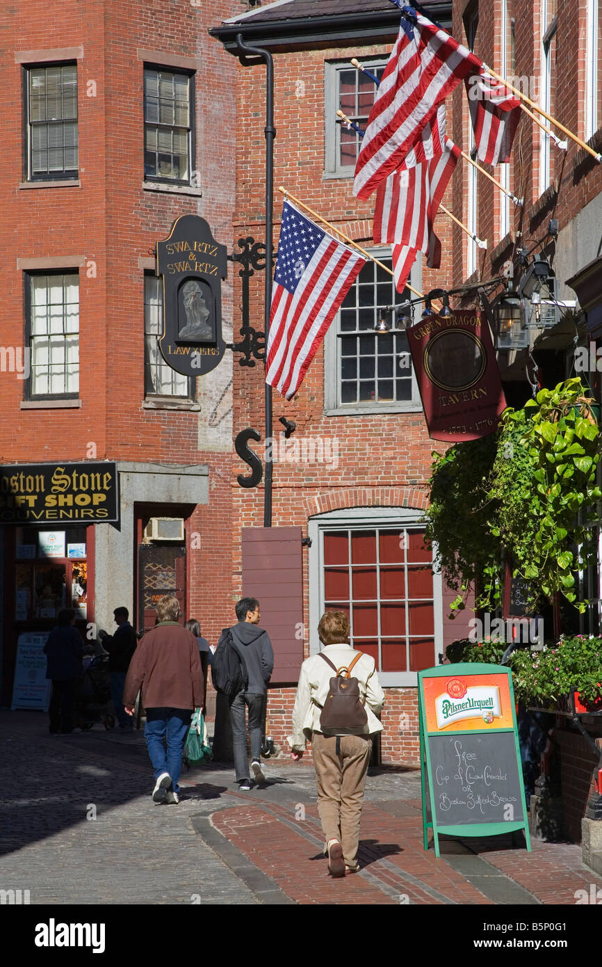 Marshall Street on the Freedom Trail Boston Massachusetts USA Stock ...