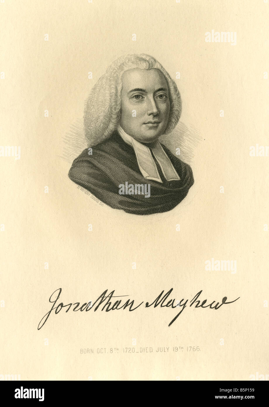 Antique engraving of Jonathan Mayhew Stock Photo - Alamy
