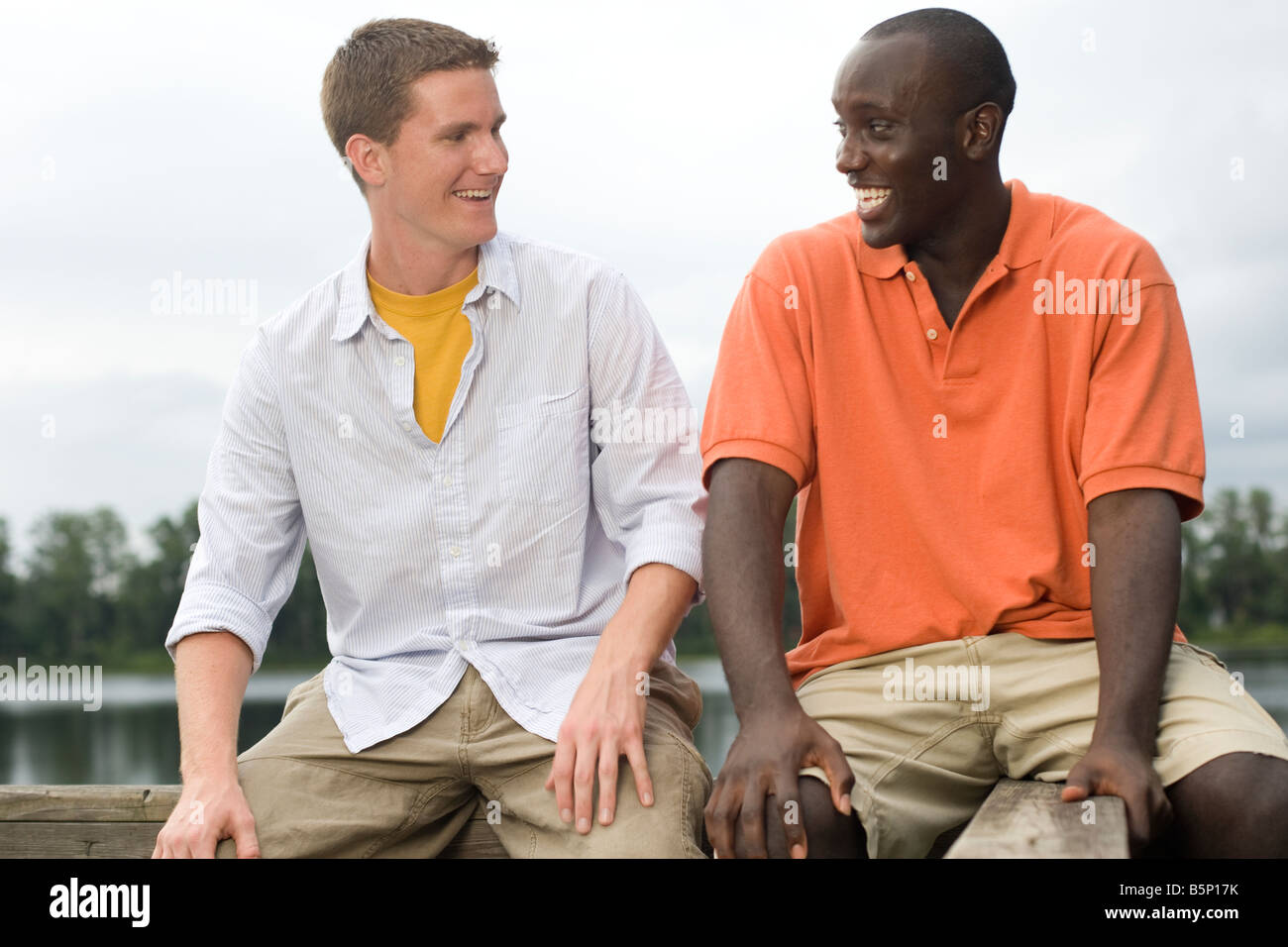 Guys Hanging Out Stock Photo
