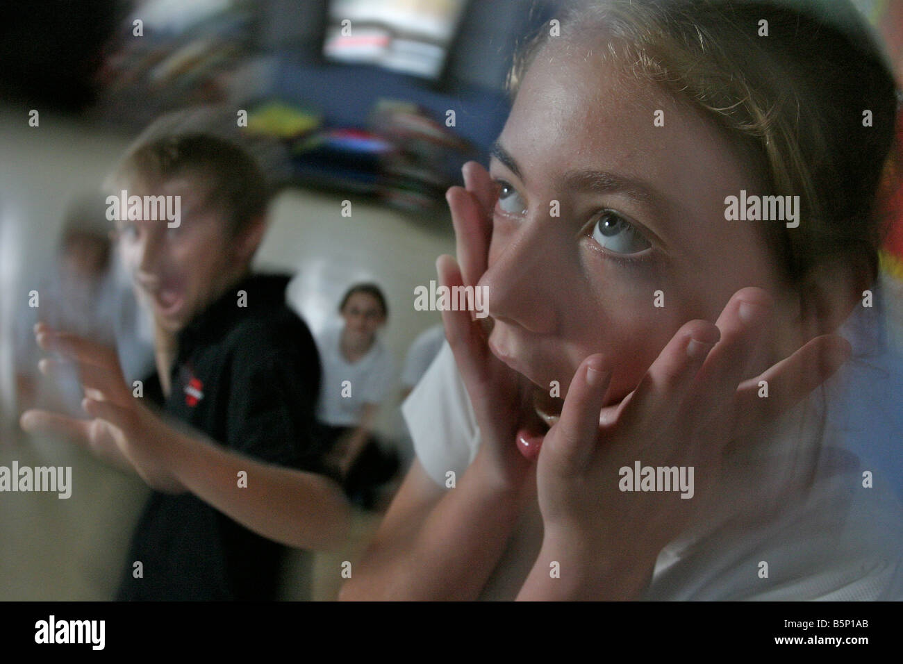 Drama workshop at Tunstead Primary School, Norwich, Norfolk Stock Photo ...