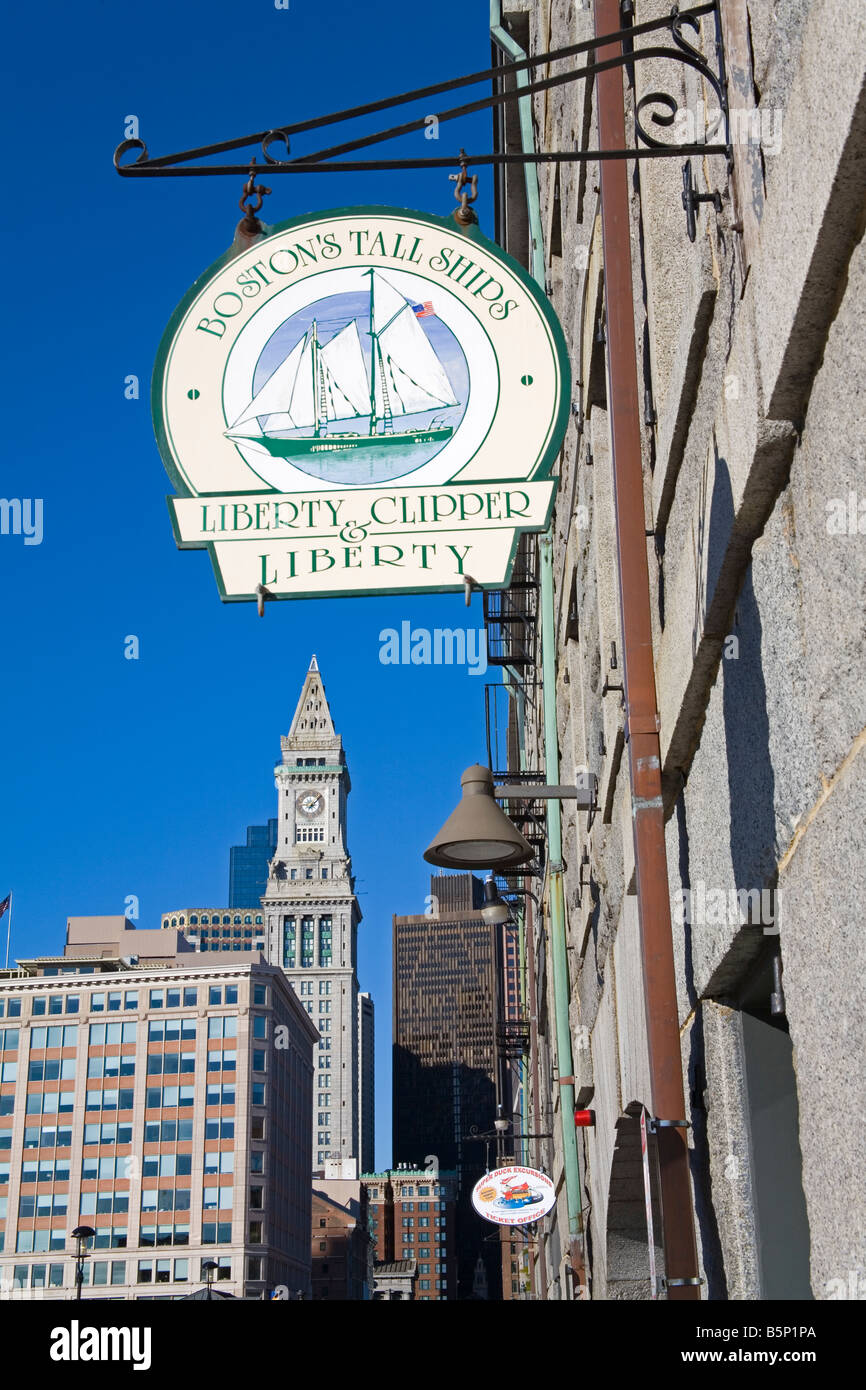 Sign on Long Wharf Boston Massachusetts USA Stock Photo - Alamy