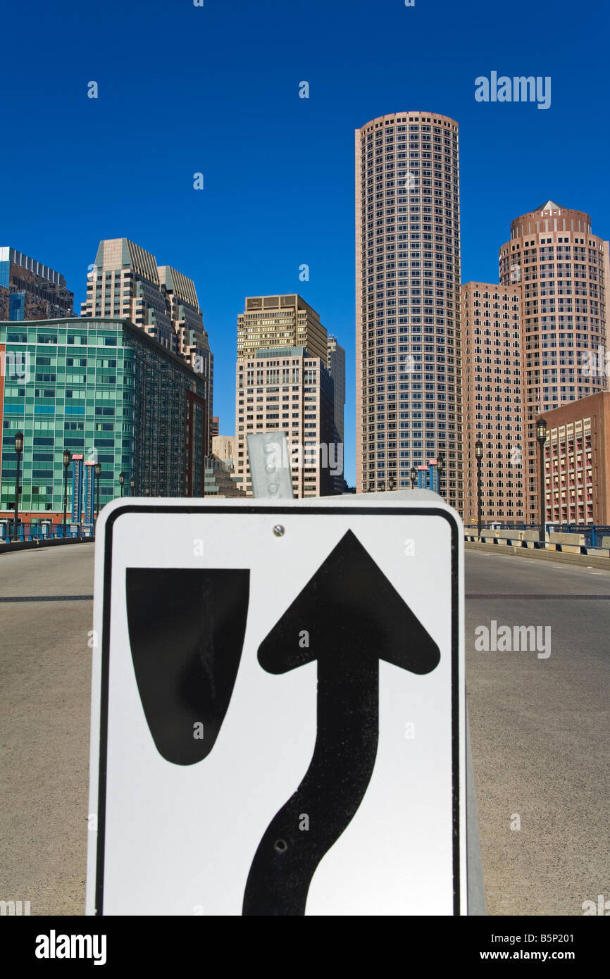 Moakley Bridge Fort Point Channel Boston Massachusetts USA Stock Photo ...