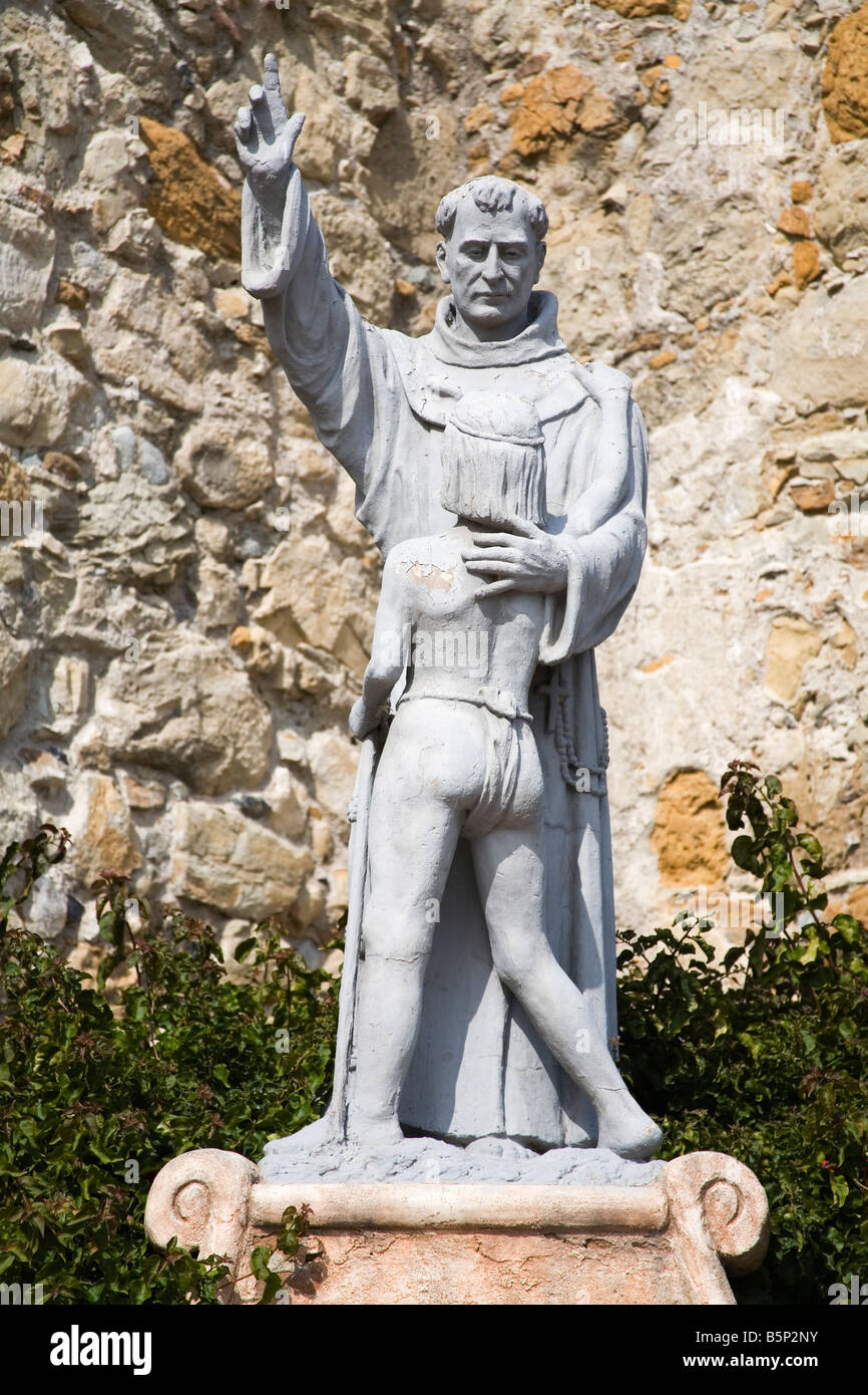 Statue of Father Junipero Serra Indian Boy Mission San Juan Capistrano ...