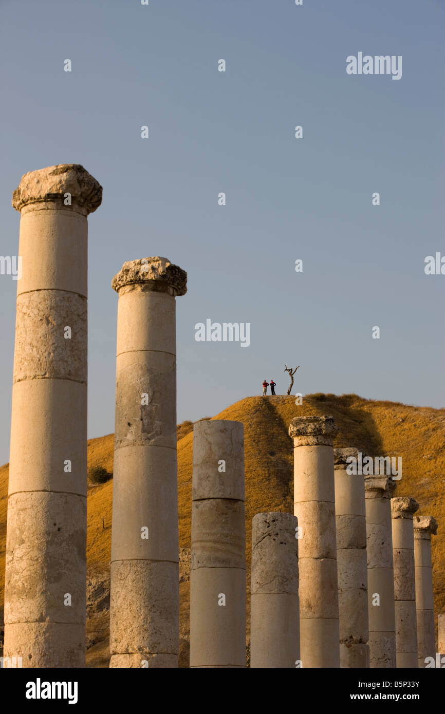 PALLADIUS STREET BYZANTINE COLONNADE RUINS TEL BEIT SHEAN NATIONAL PARK ...