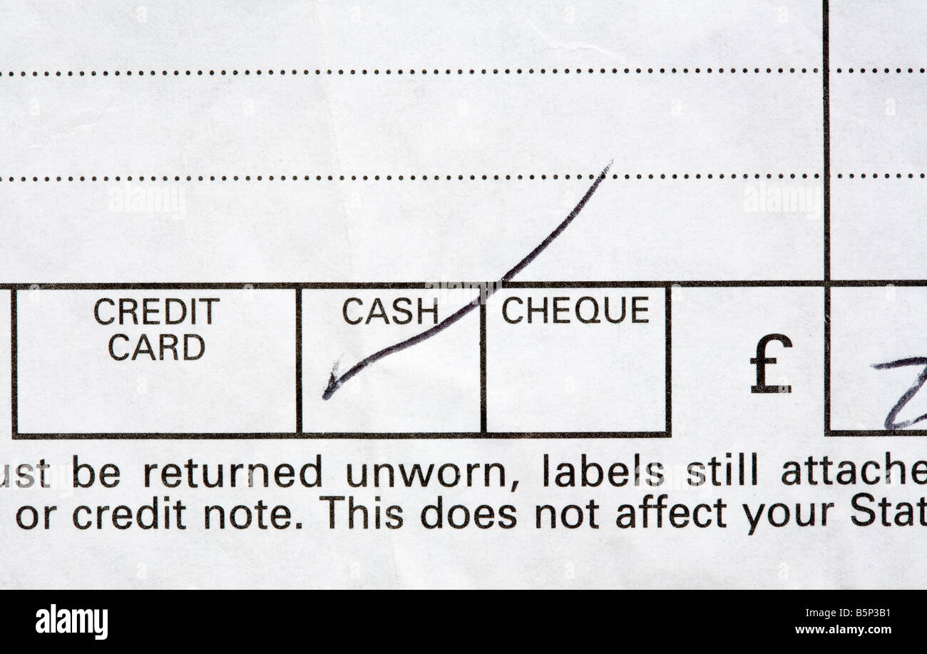 Cash payment receipt hi-res stock photography and images - Alamy