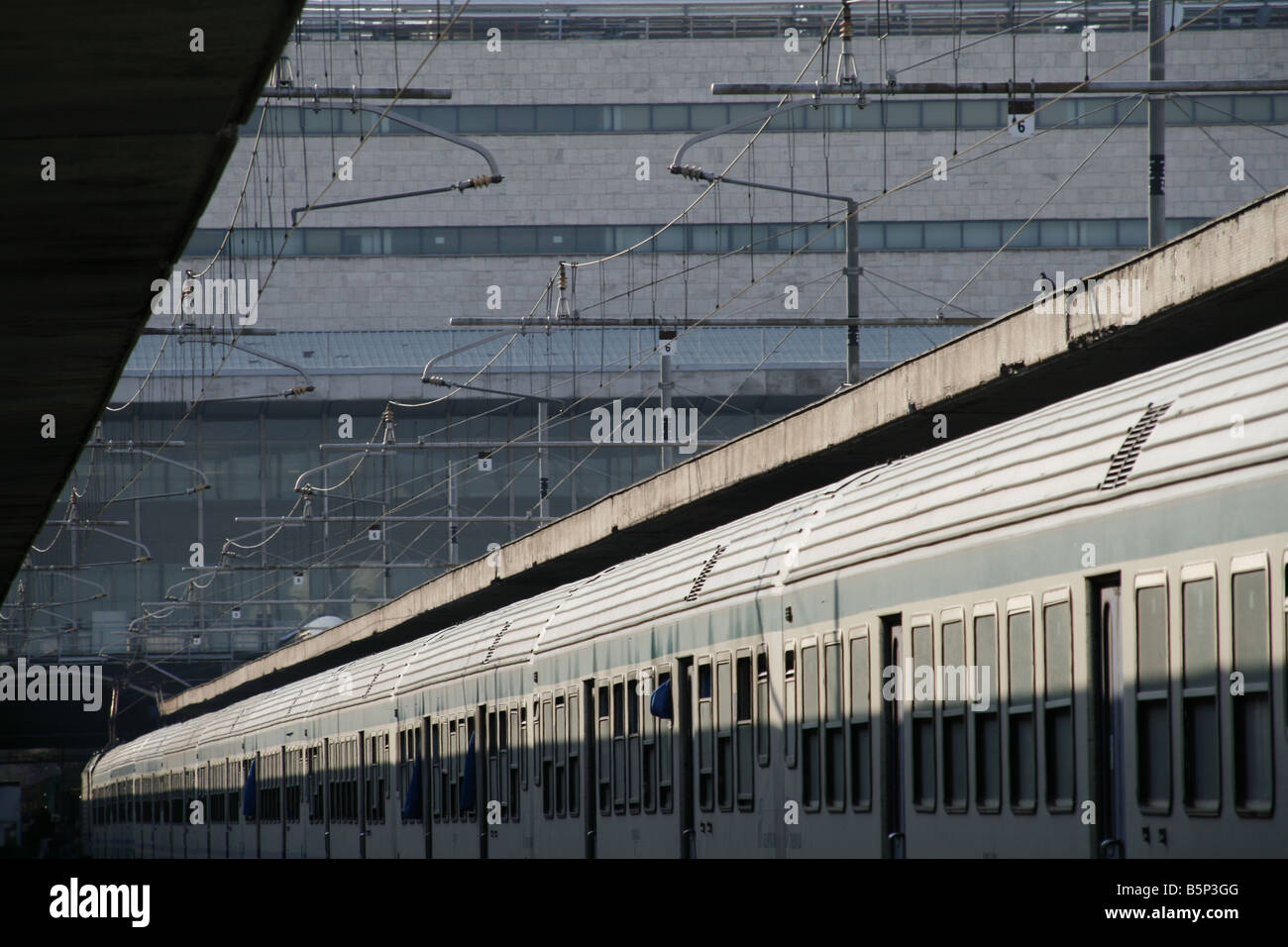 train carriage on platform at termini station, rome, italy Stock Photo ...