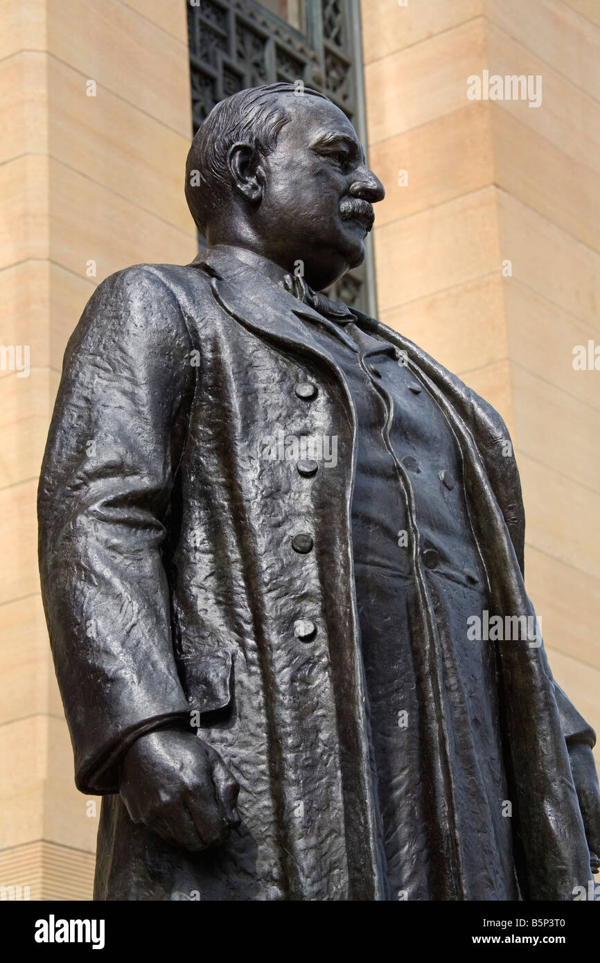 Statue of President Grover Cleveland outside Buffalo City Hall New York ...