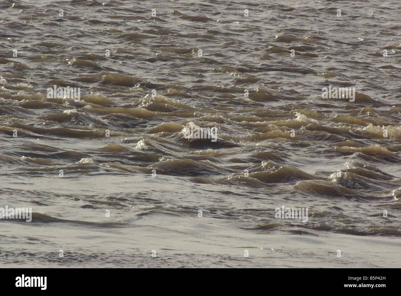 Choppy water in the Water Kent Estuary, Cumbria. U.K Stock Photo - Alamy