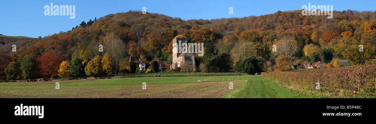 PANORAMA OF LITTLE MALVERN PRIORY IN WORCESTERSHIRE ENGLAND UK Stock ...