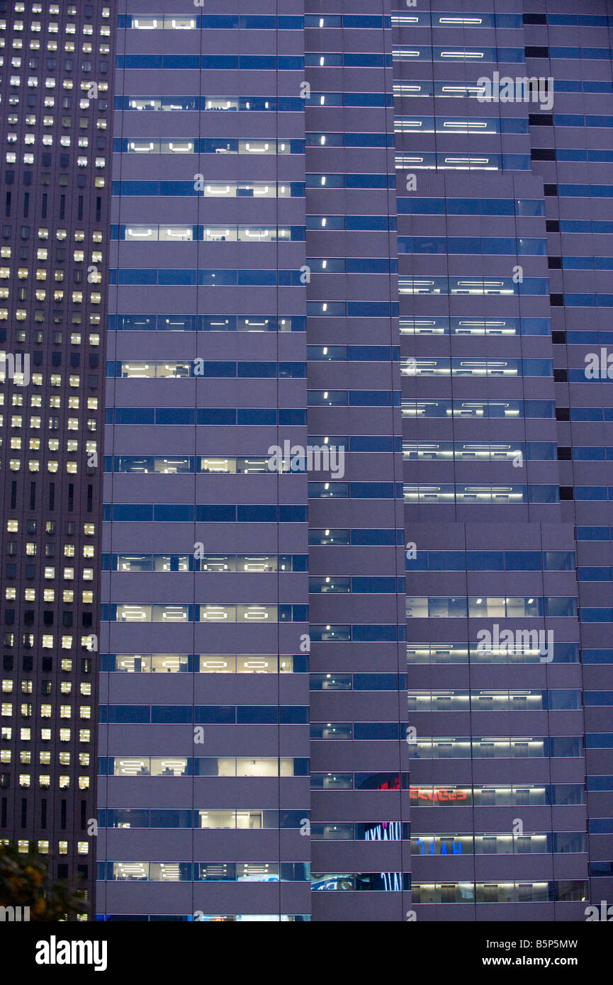 Detail of the Shinjuku L Tower in the Nishi Shinjuku business district ...
