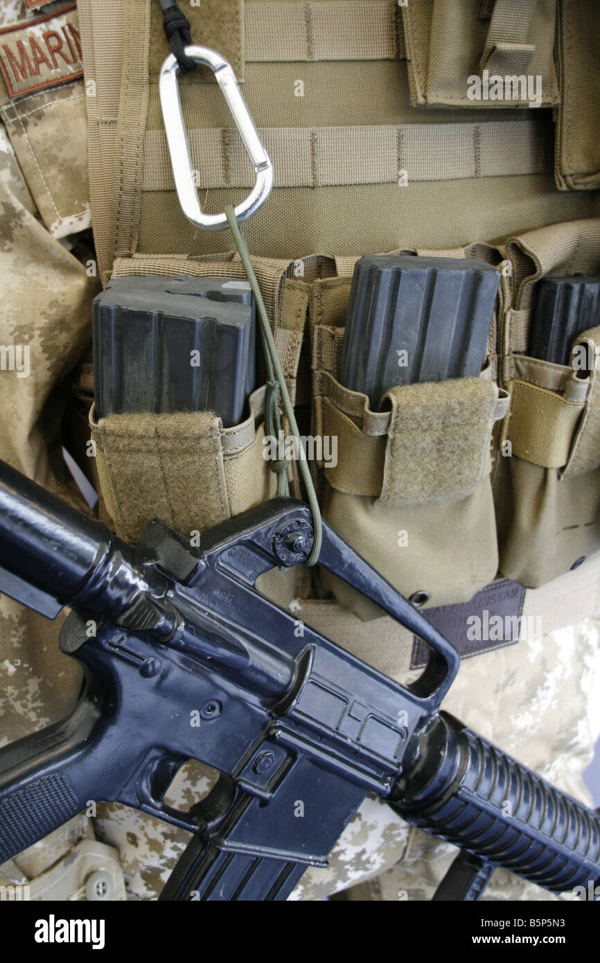 one army soldier man mannequin with assault rifle weapon Stock Photo ...