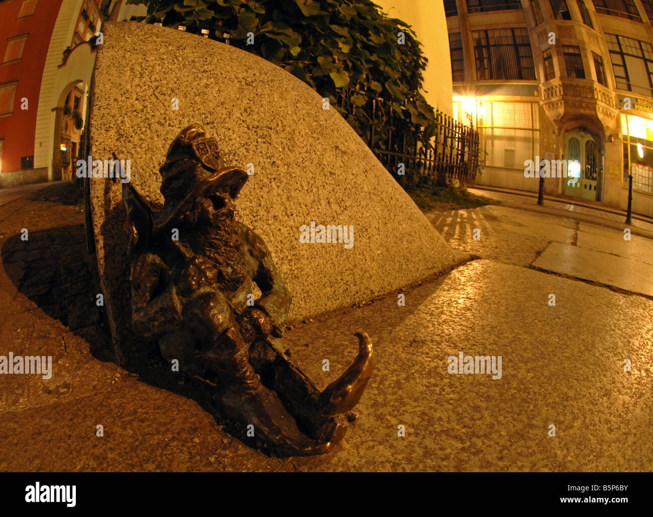 Gnome statue in Wroclaw, Poland, one of the many gnome statues around ...