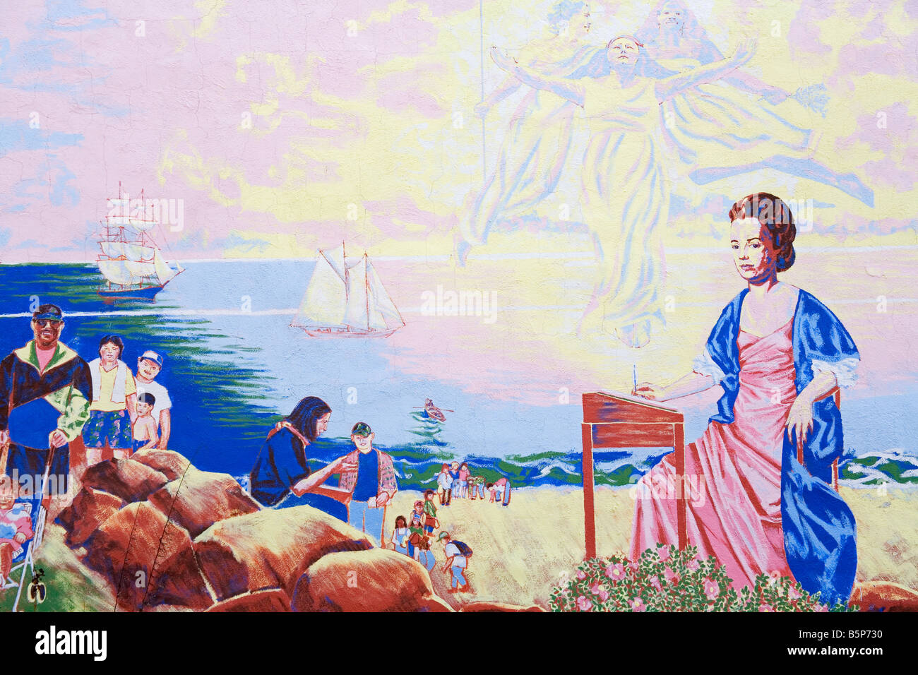 Mural of Judith Sargent Murray by Sargent Allen Gloucester Cape Ann ...