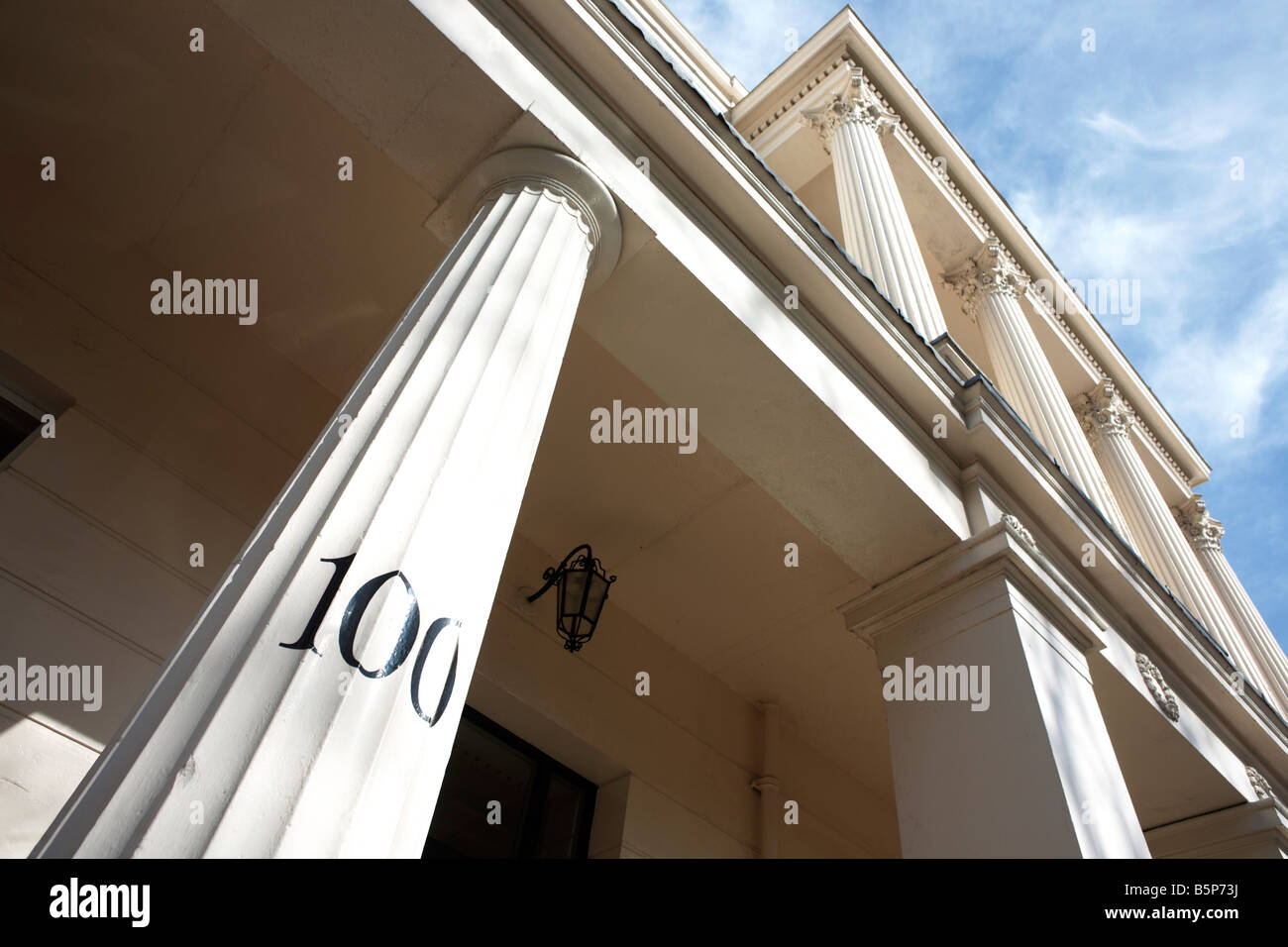 Immaculate columns and pillars frontage of the exclusive classically ...