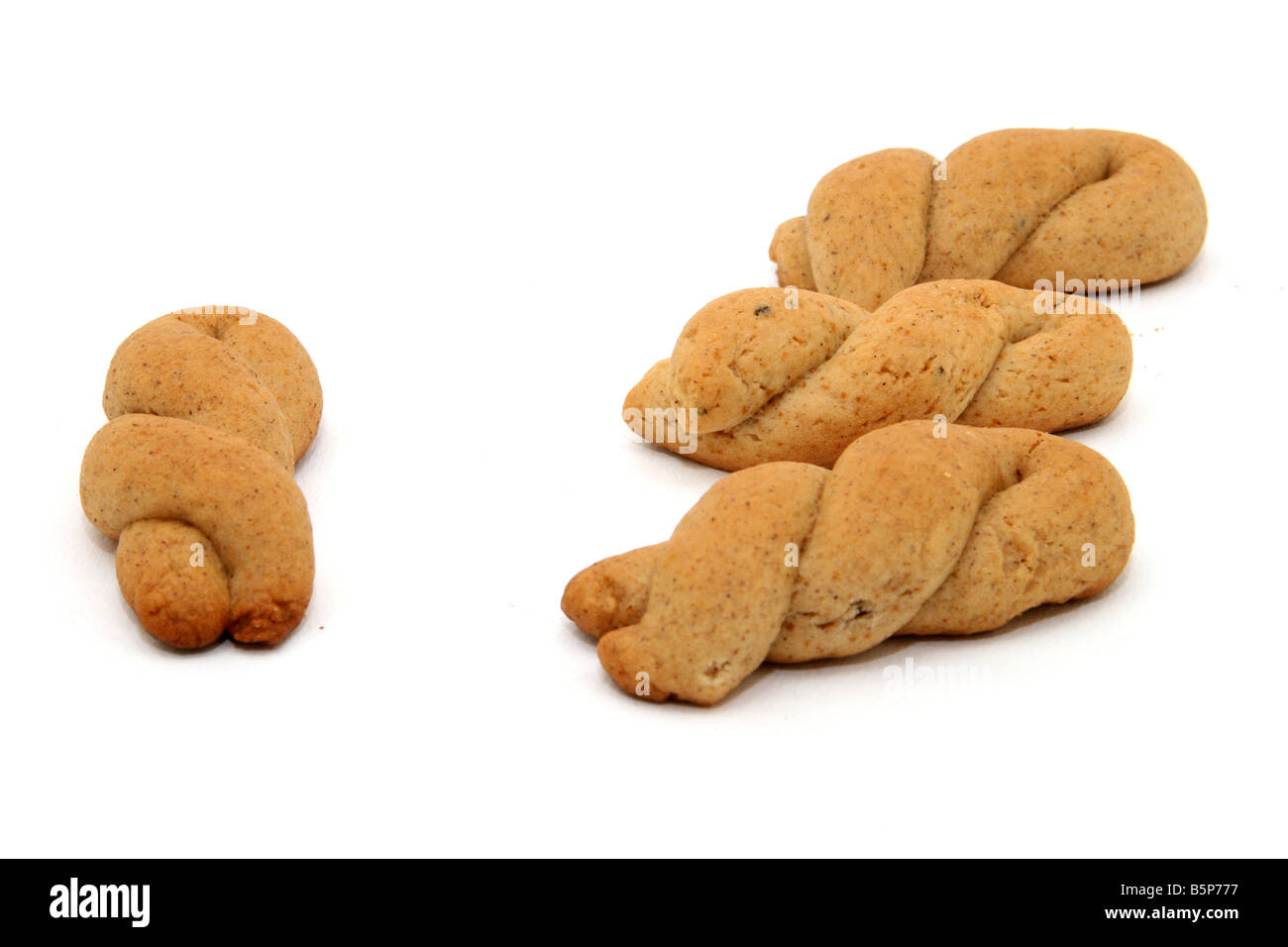 traditional greek home made biscuit cookies isolated Stock Photo - Alamy