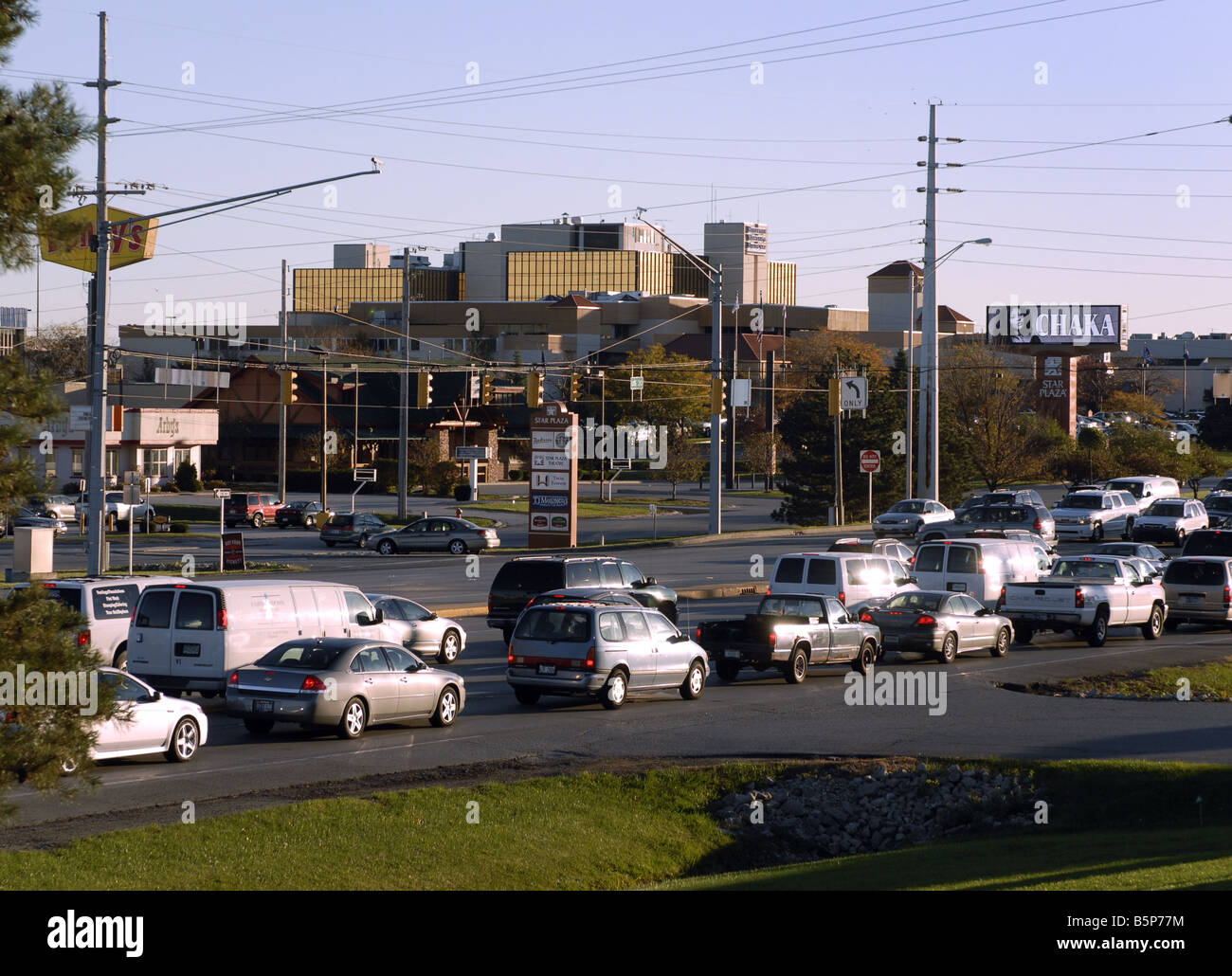 Early morning traffic in Indiana Stock Photo - Alamy