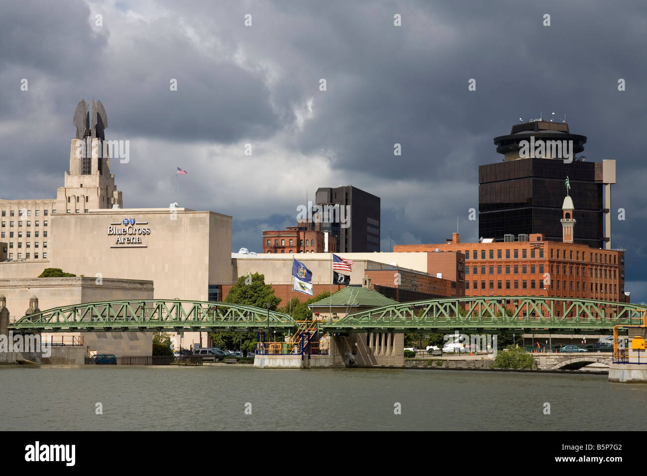 Genesee River Skyline Rochester New York State USA Stock Photo - Alamy