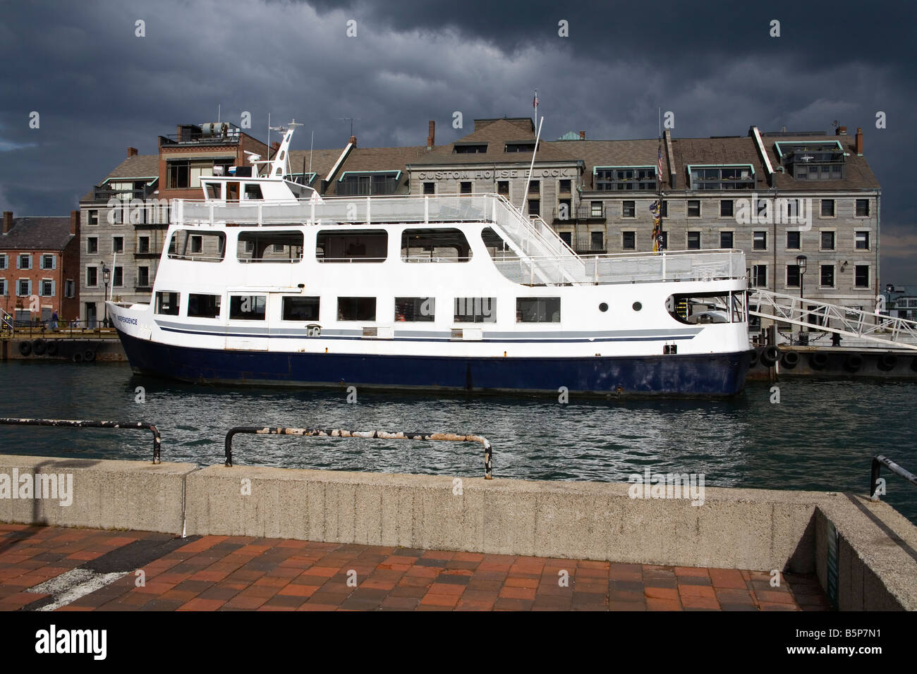 Ferry at Long Wharf Boston Massachusetts USA Stock Photo - Alamy