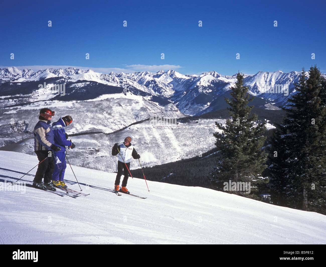 View of the Gore Range from the top of the Vail Ski Resort, Vail ...