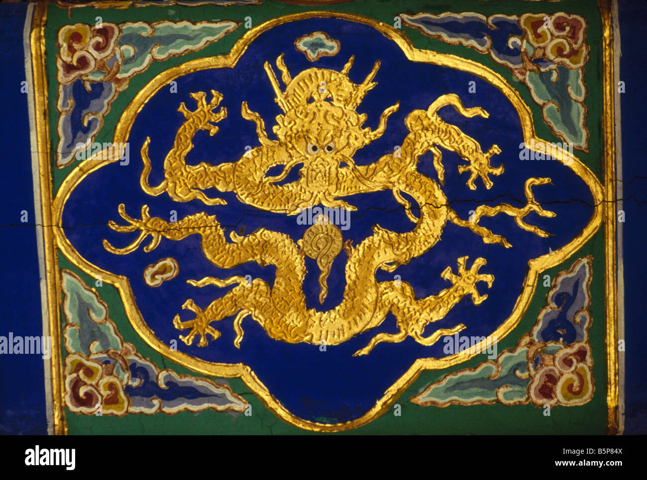 Painted Ceiling at the Summer Palace Beijing China Stock Photo - Alamy