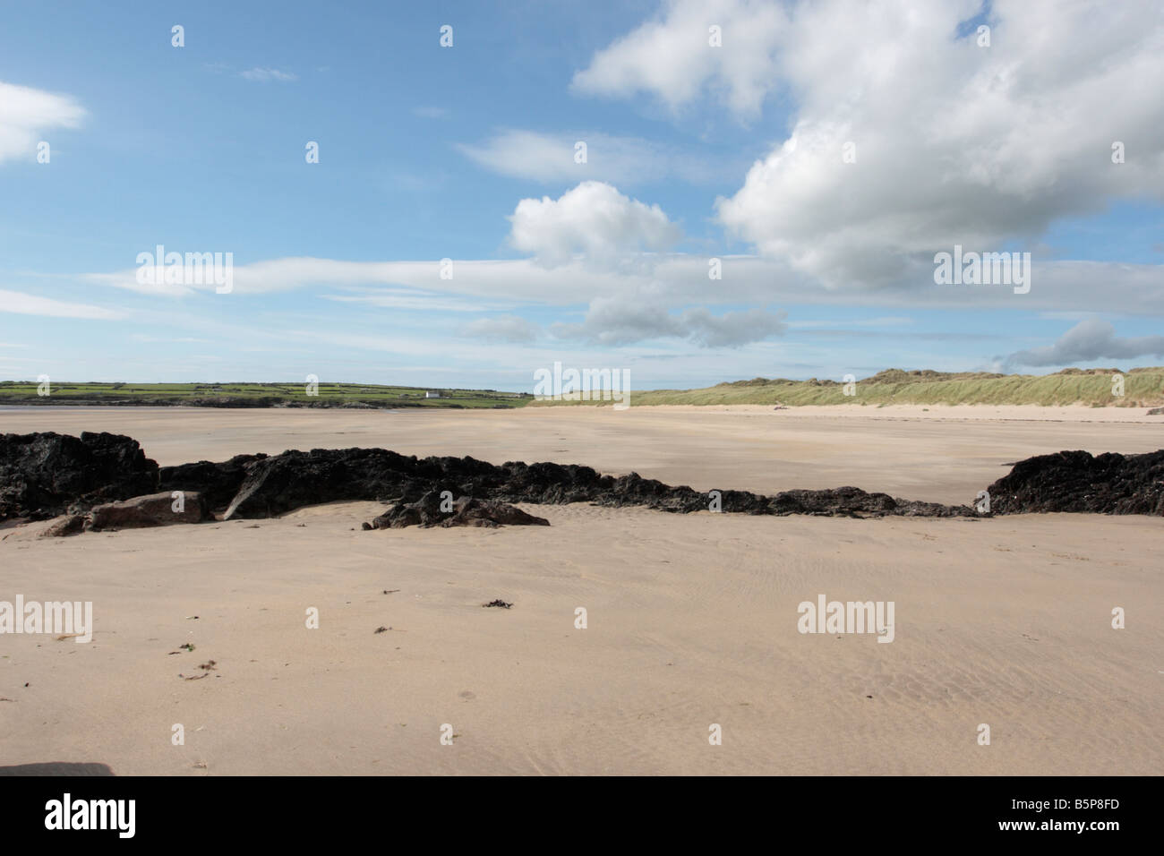 The beach at Aberffraw Bay Anglesey Wales Stock Photo - Alamy
