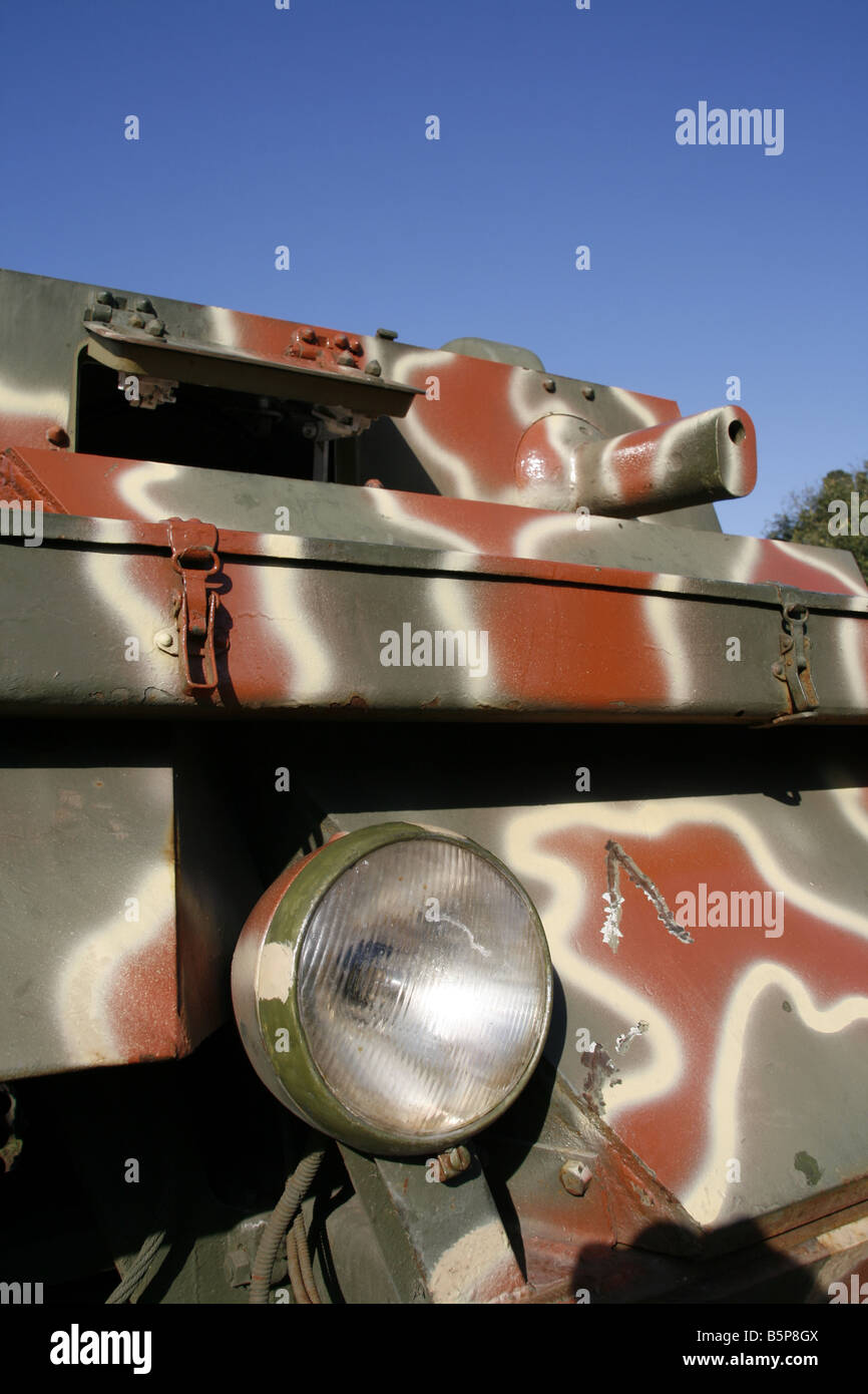 one old style italian military army tank blue sky Stock Photo - Alamy