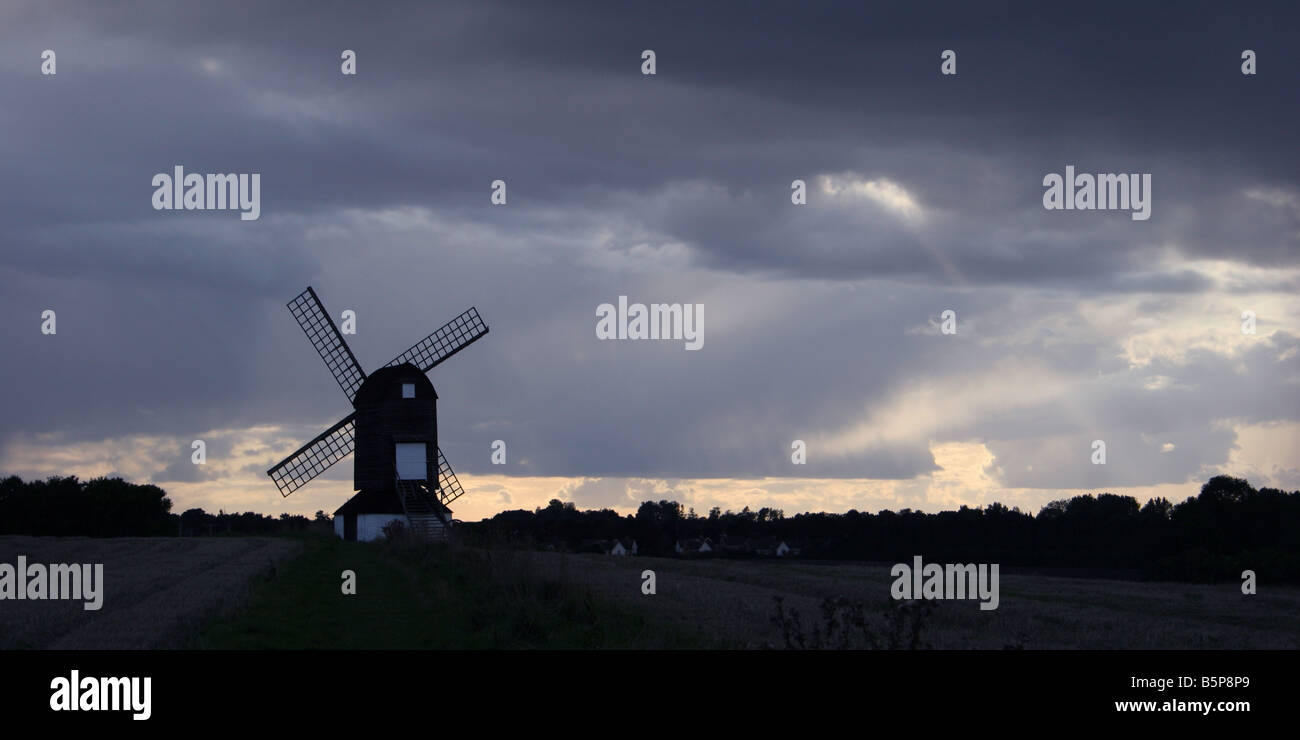 Pitstone open trestle post mill Buckinghamshire Stock Photo - Alamy