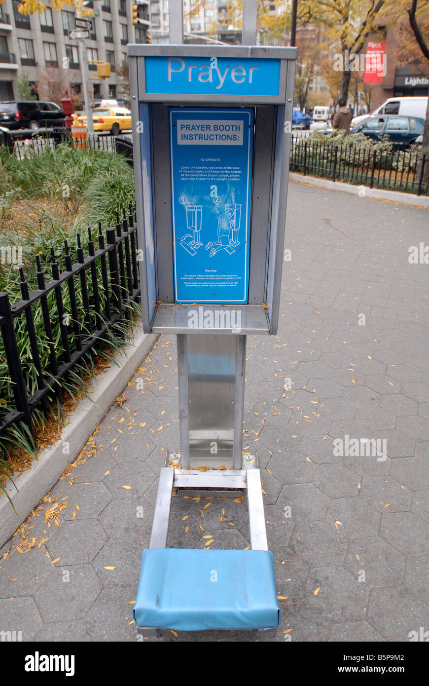 A Prayer Booth is seen in Roosevelt Island Tramway Park in New York ...