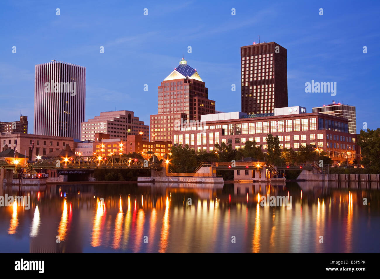 Genesee River Rochester Skyline New York State USA Stock Photo - Alamy