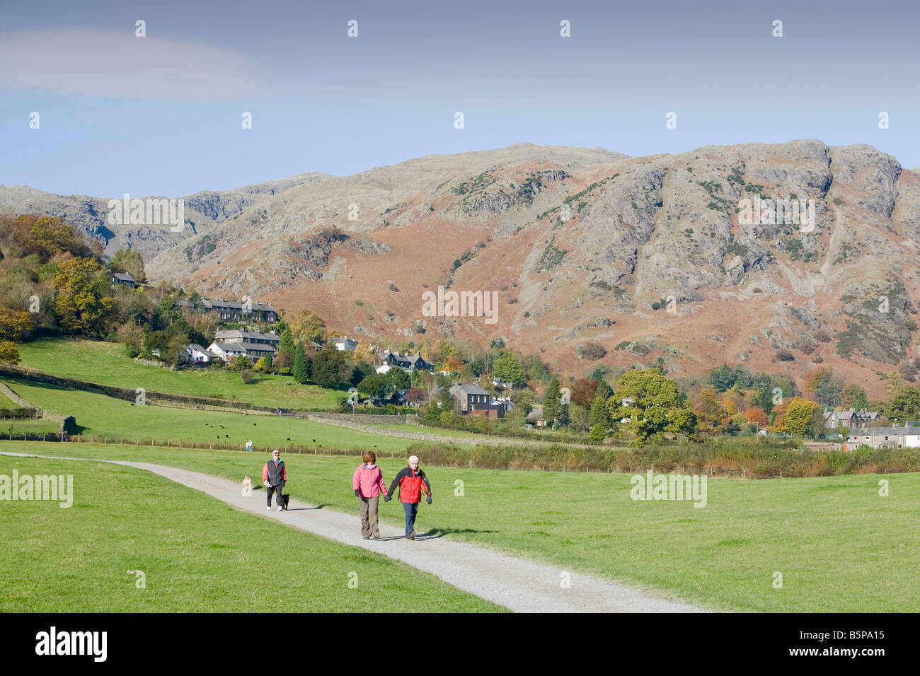 Coniston and the surrounding hills in the Lake District UK Stock Photo ...