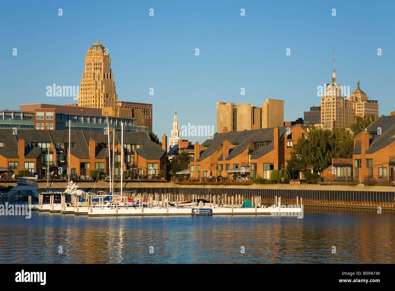 Erie Basin Marina Buffalo Skyline New York State USA Stock Photo - Alamy