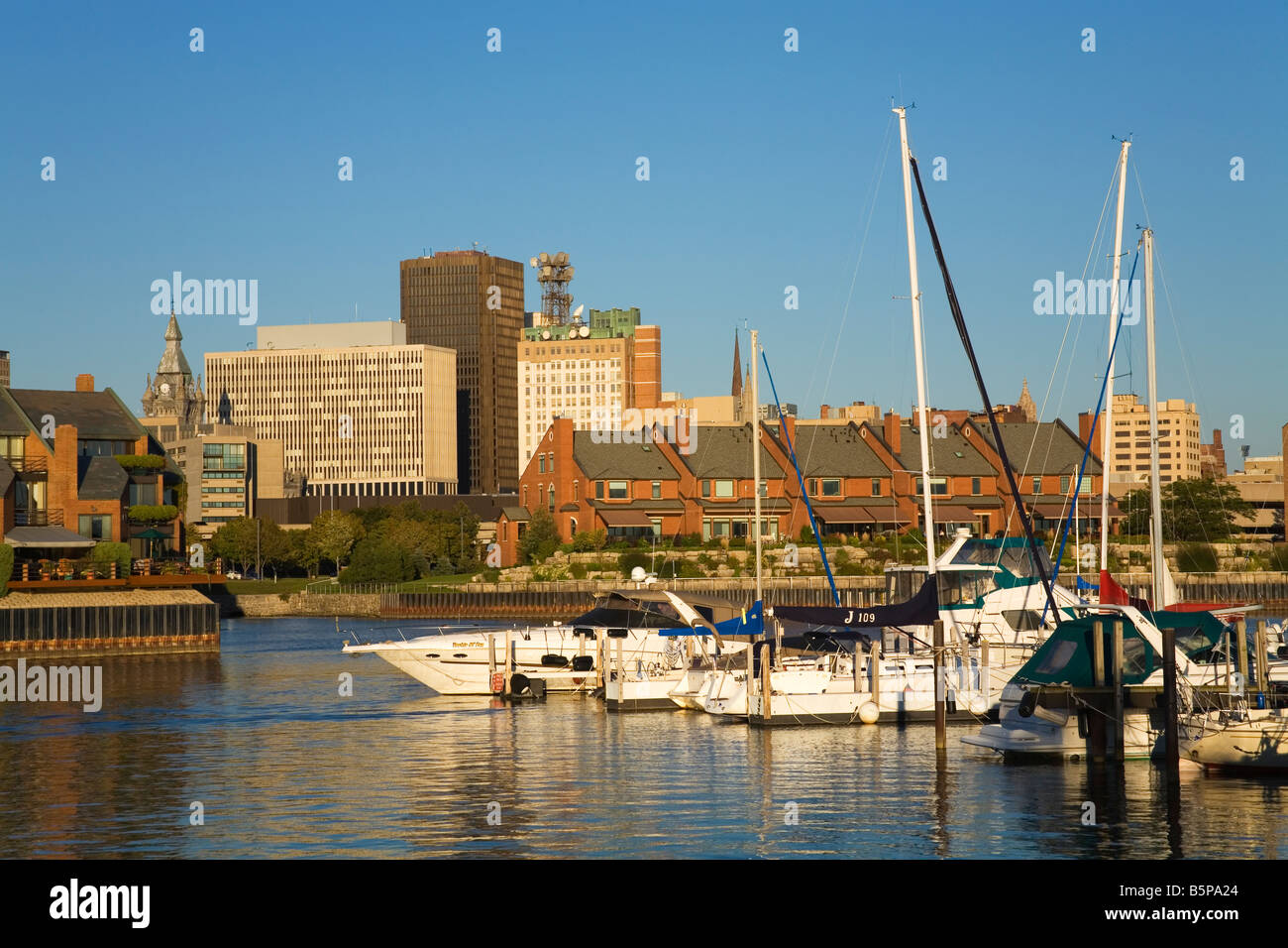 Erie Basin Marina Buffalo Skyline New York State USA Stock Photo - Alamy