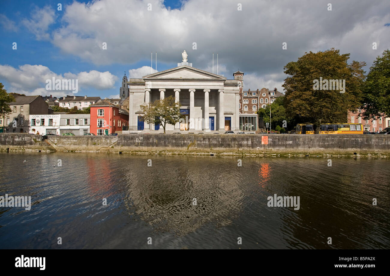 St Mary's Church on Pope's Quay and River Lee, Cork City, Ireland Stock ...