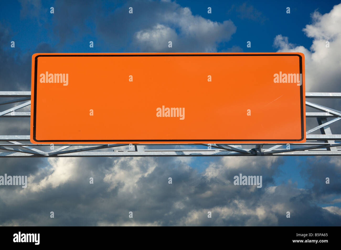 A large blank construction sign Stock Photo - Alamy