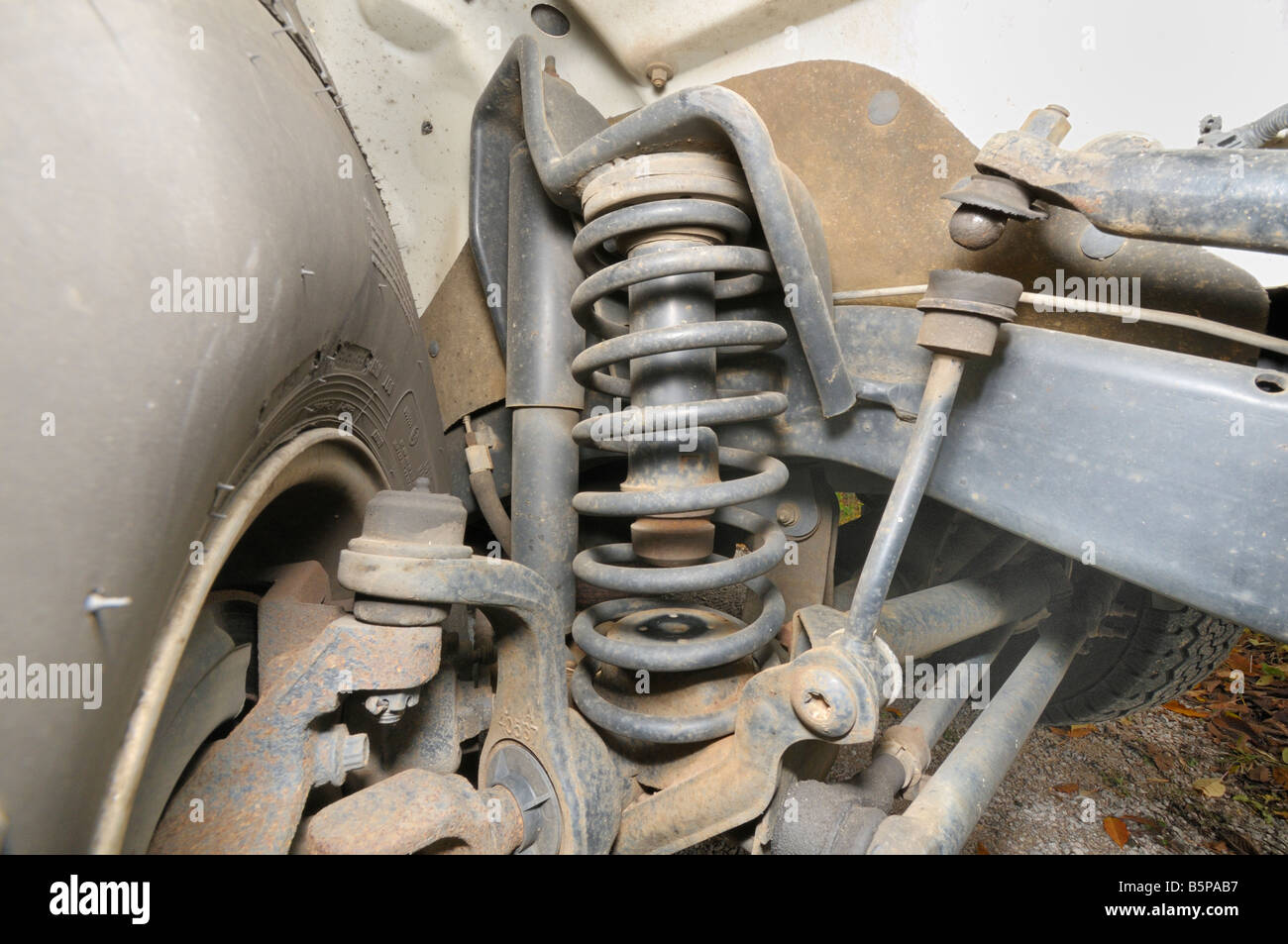 Jeep Wrangler Coil Spring Assembly. Photo by Darrell Young Stock Photo ...