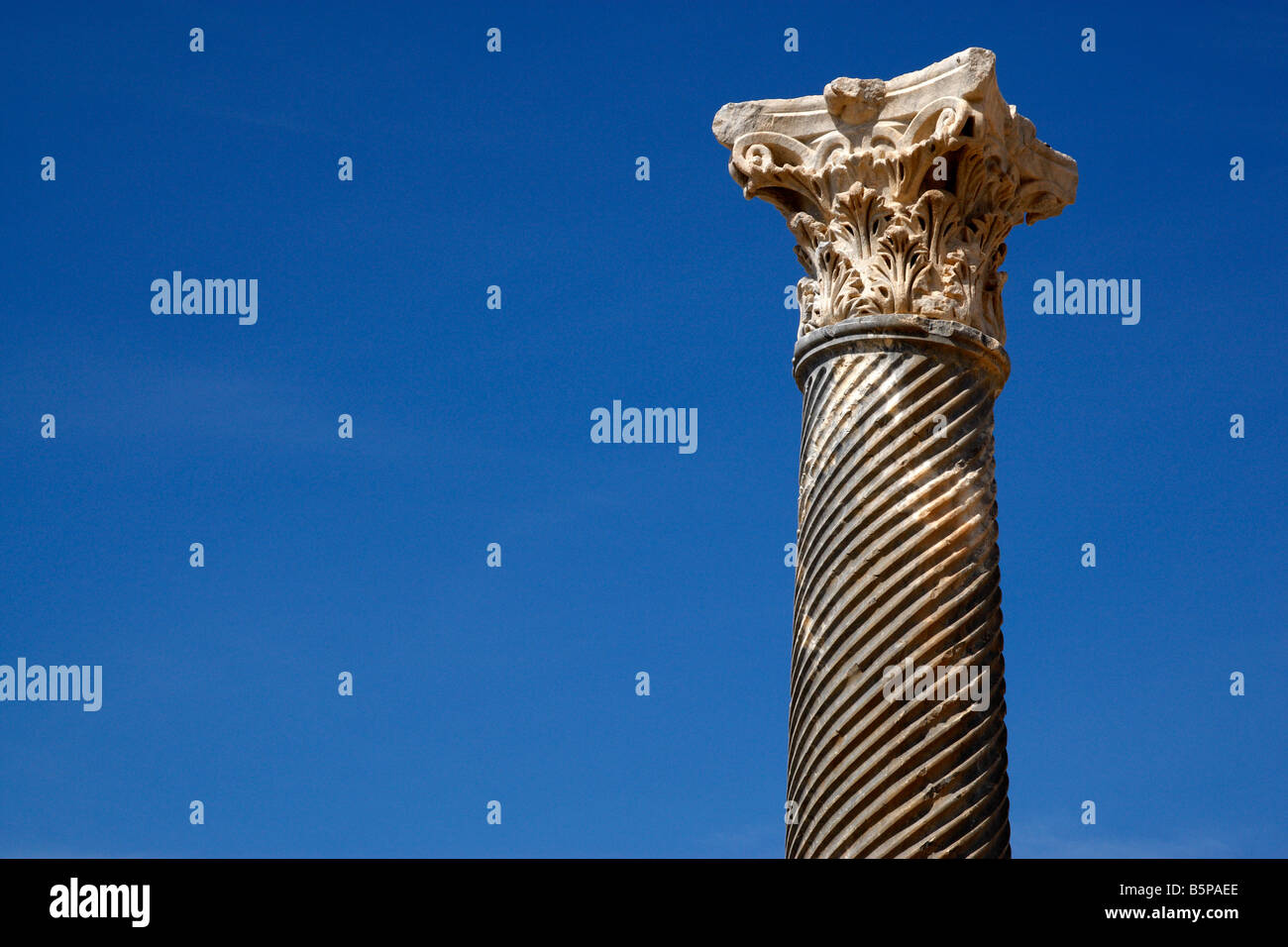 detail of a roman column at kourion cyprus mediterranean Stock Photo ...