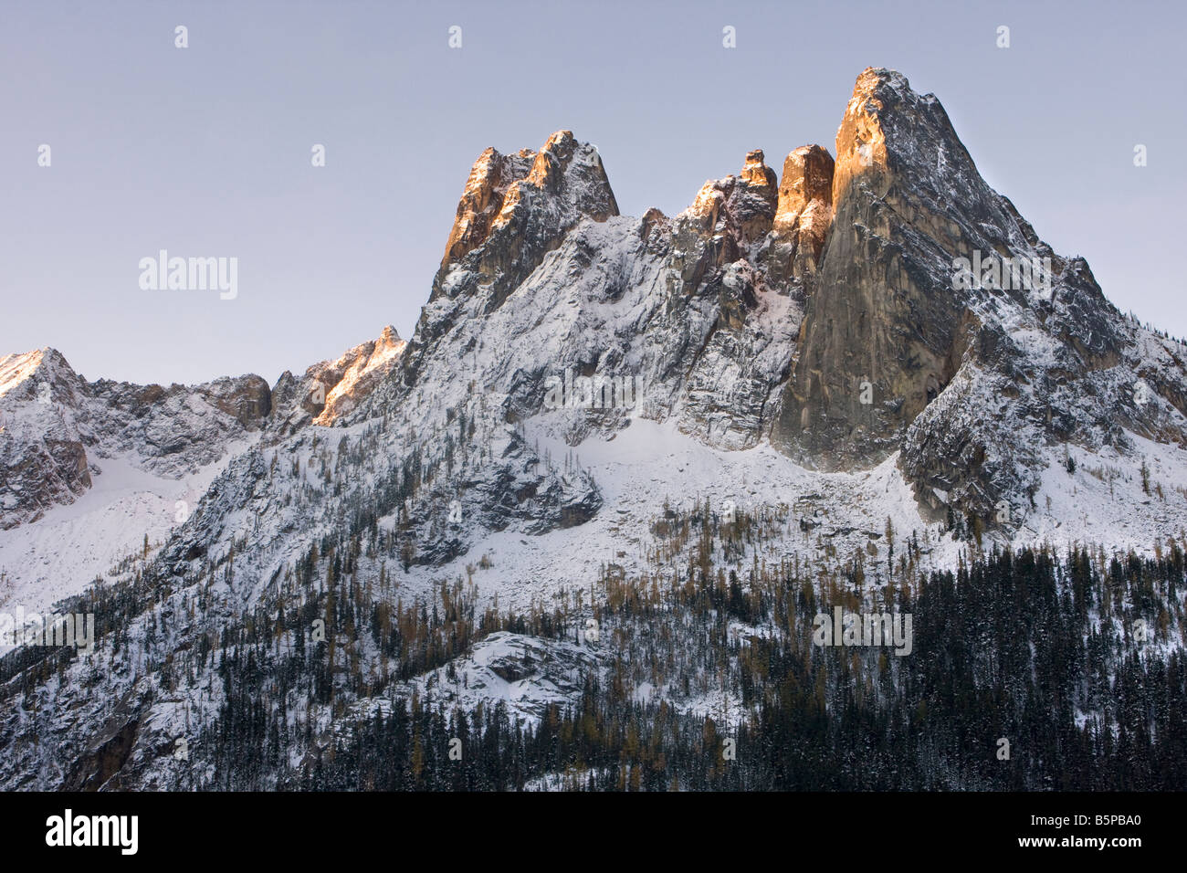 Liberty Bell and Early Winters Spires at Washington Pass in winter Mt ...