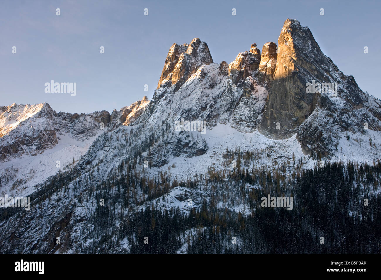Liberty Bell and Early Winters Spires at Washington Pass in winter Mt ...