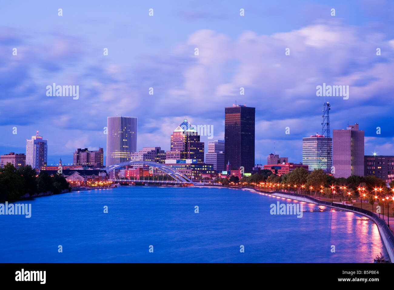 Genesee River Rochester Skyline New York State USA Stock Photo - Alamy