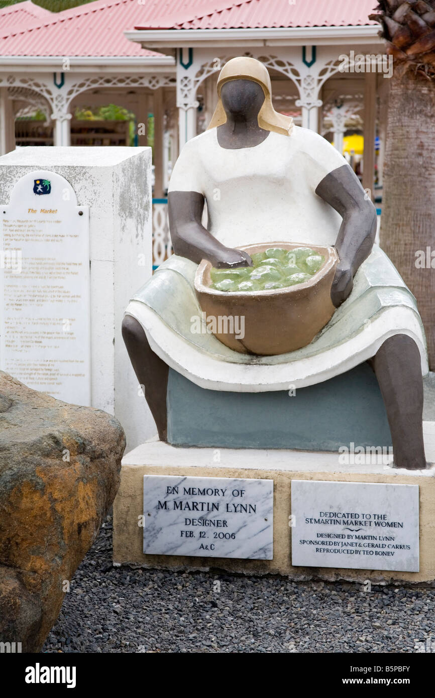 Market Women Monument Marigot City St Martin Island French Antilles ...