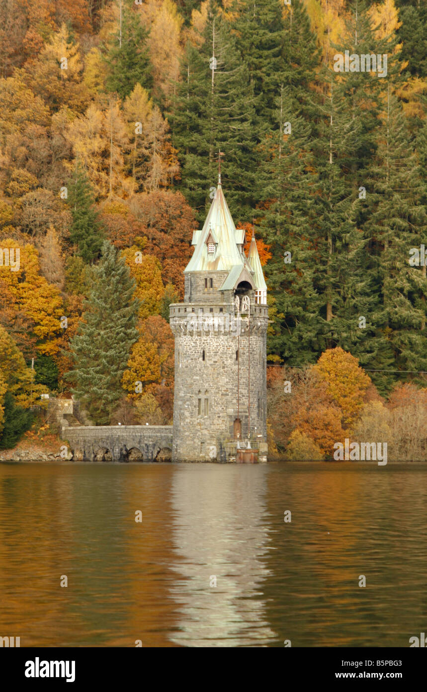Straining tower at lake vyrnwy hi-res stock photography and images - Alamy
