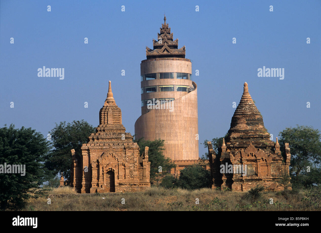 The controversial Nan Myint Viewing or Observation Tower at Bagan ...