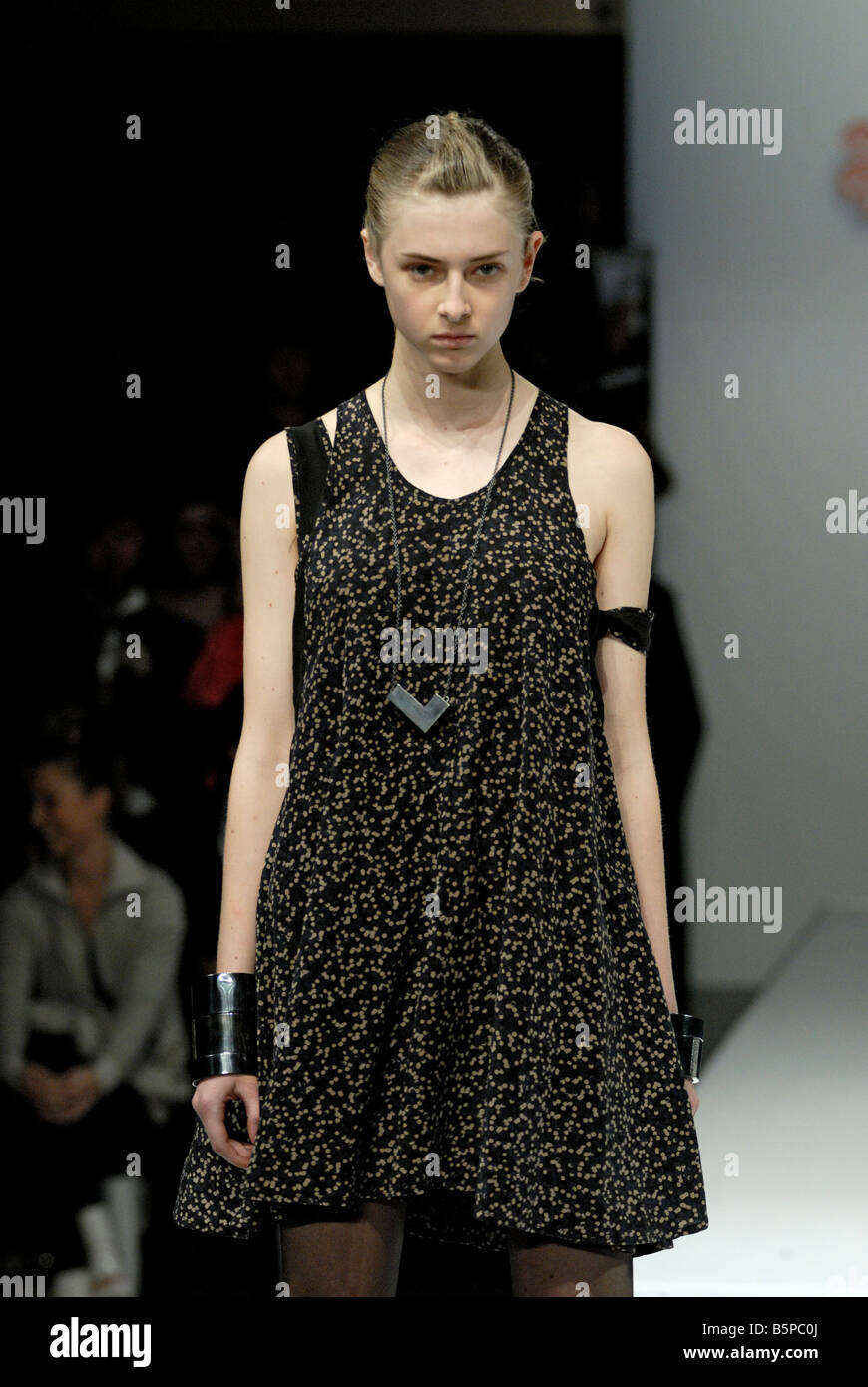 Female model at fashion show Stock Photo - Alamy
